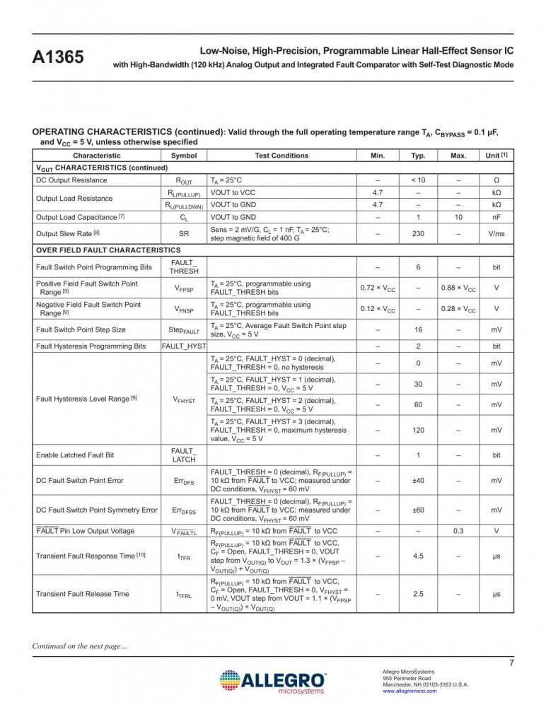 A1365 datasheet page 7