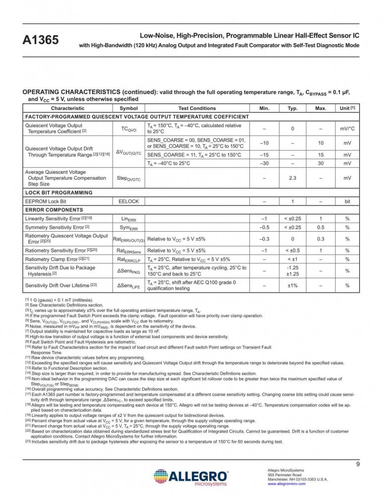 A1365 datasheet page 9