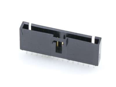 2.54mm Pitch SL Header, Single Row, Vertical, 3.05mm Pocket, Shrouded, 3.30mm Tail Length, 24 Circuits, 0.76µm Gold (Au) Selective Plating, Matte Tin (Sn) Tail Plating
