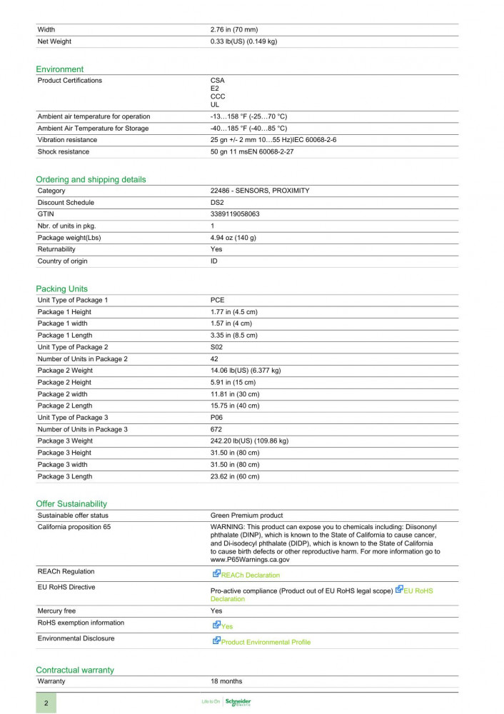 XS7C2A1PAM12 technical document page 2