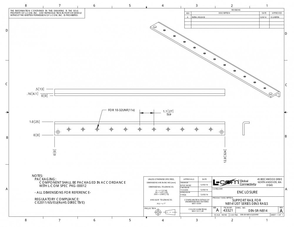 DIN-SR-NB14 technical document page