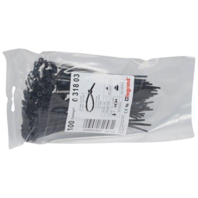 Colring - Cable tie Colring w.3.5mm L.140mm - Sachet 100 pcs black - UV-stable halogen free polyamide for sale