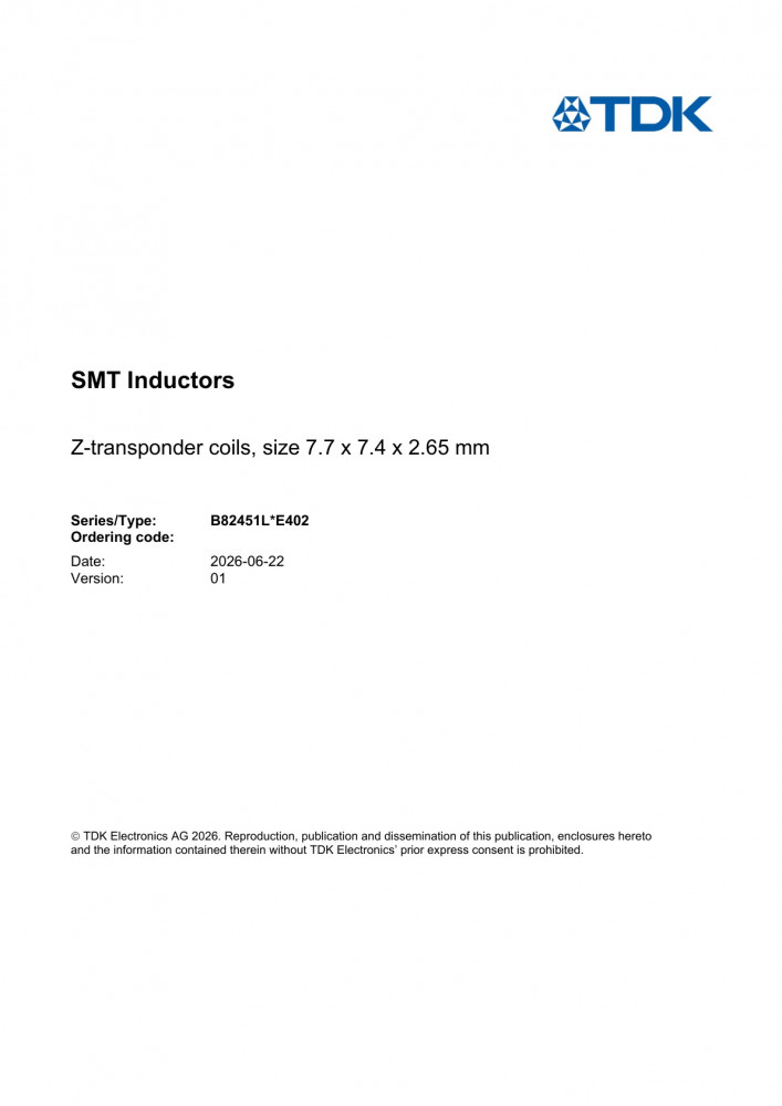 B82451L*E402 datasheet page 1