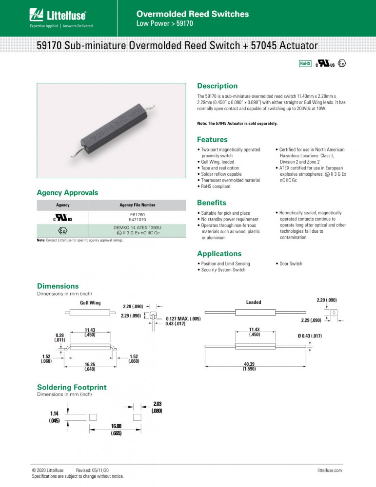 59170 datasheet page 1