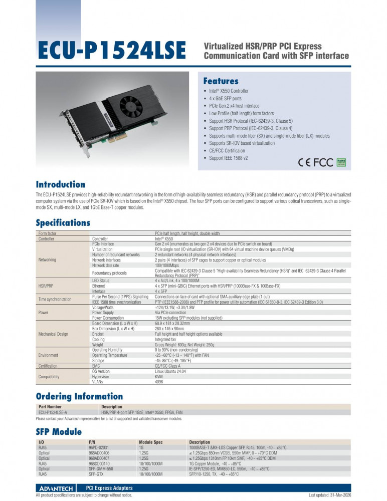 ECU-P1524LSE technical document preview