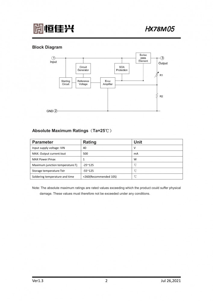 78M05 datasheet page 2