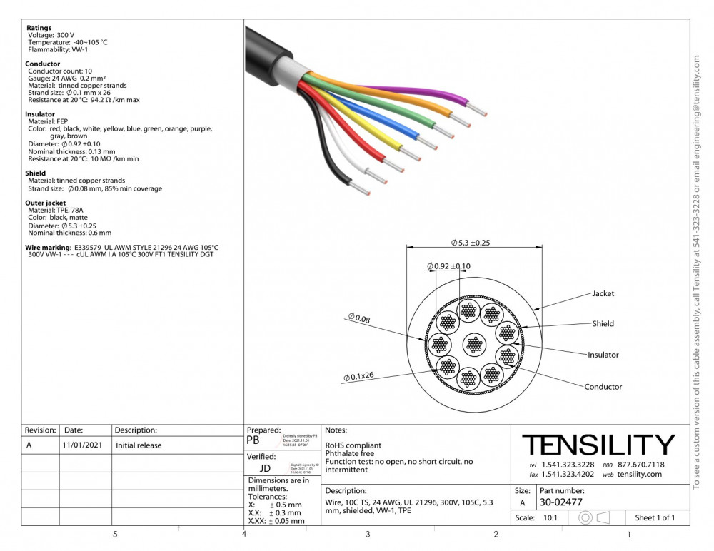 30-02477 cable specification drawing