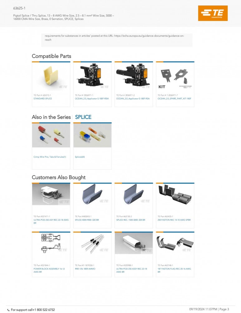 TE Connectivity 63625-1 technical document page 3