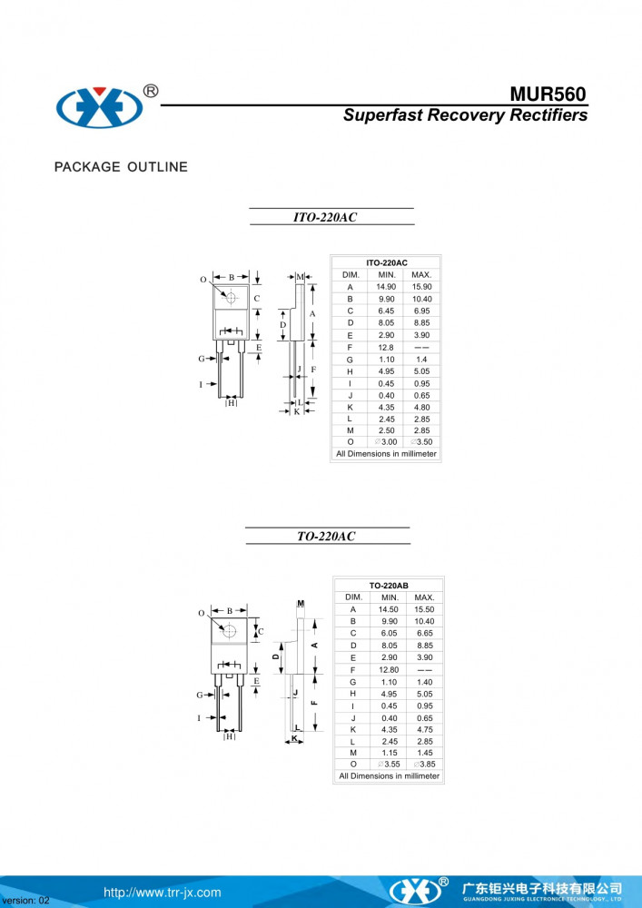 JUXING MUR560 datasheet page 2