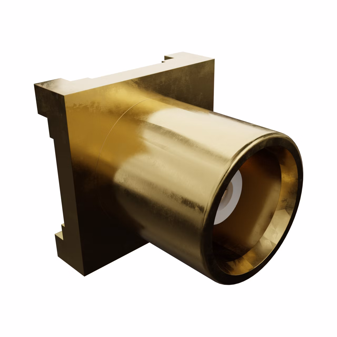 MCX Jack, Straight, PCB Receptacle, Through Hole, Brass Body, Gold (Au) Plated, Tray, 50 Ohms for sale