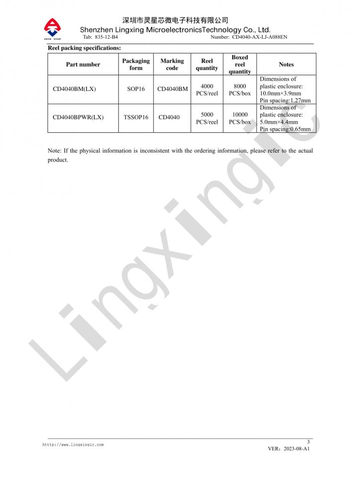 CD4040BM(LX) datasheet page 5