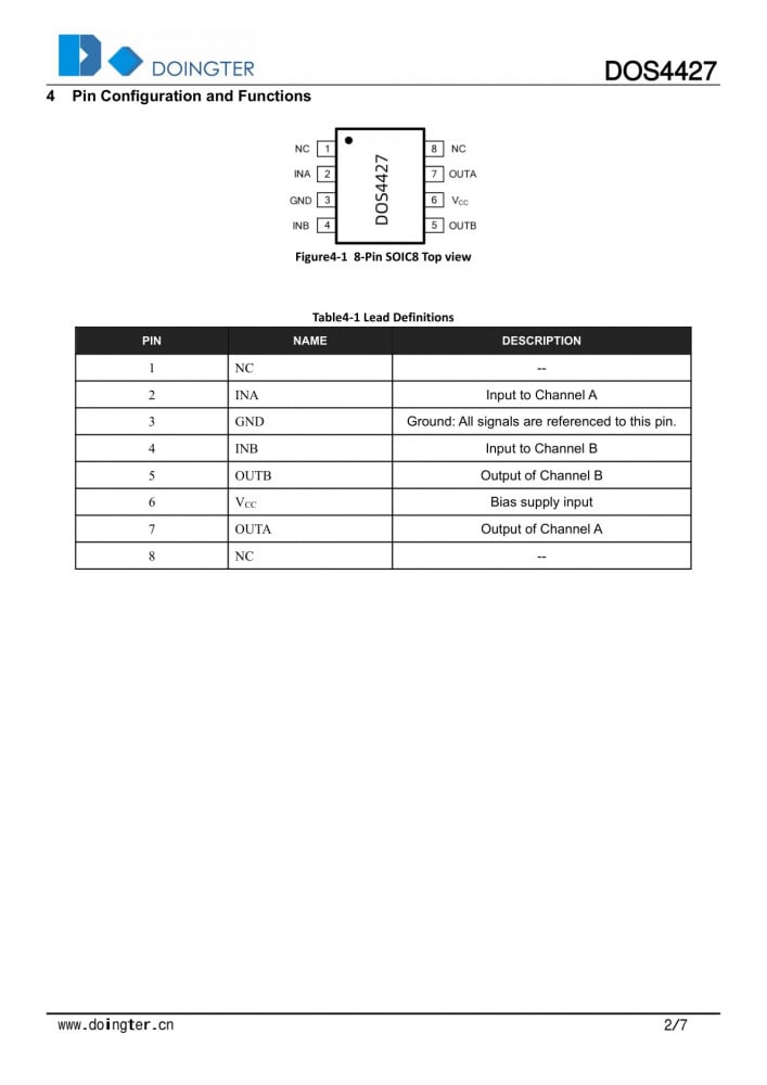 DOS4427 datasheet page 2