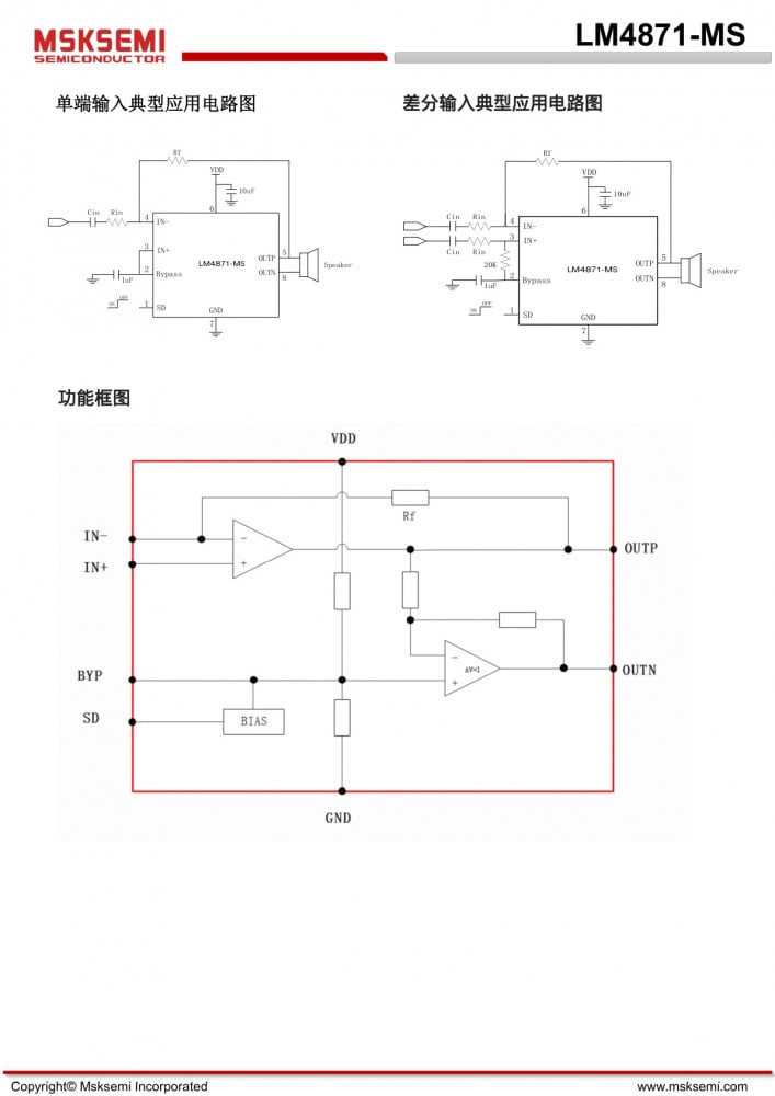 LM4871-MS datasheet page 3