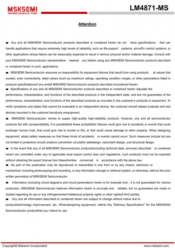 LM4871-MS datasheet page 9