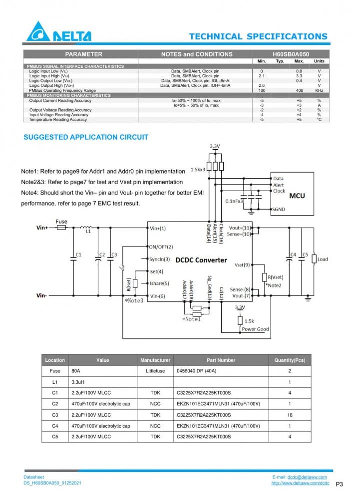 H60SB0A050NRDC datasheet page 3