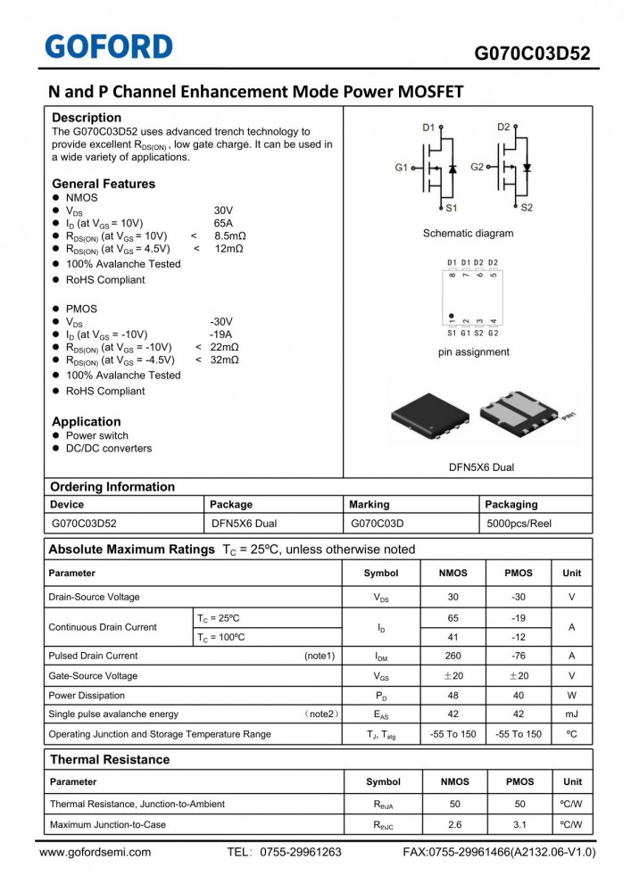 G070C03D52 datasheet page 1