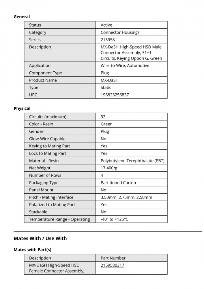 Technical documentation image 2 for MOLEX 2159580417