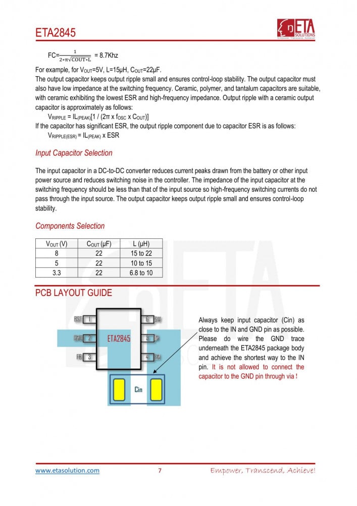 ETA2845S2G datasheet page 7
