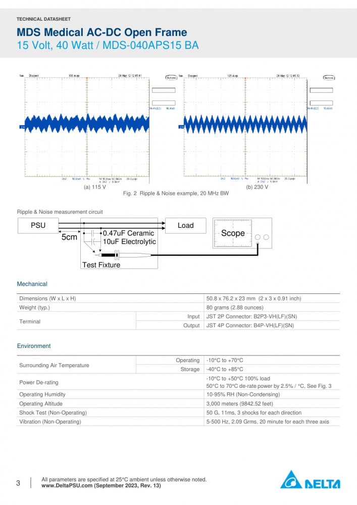 MDS-040APS15 BA datasheet page 3