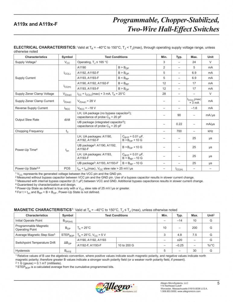 A1193LUBTN-F-T datasheet page 5