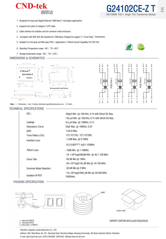 G24102CE-Z T-CND technical drawing page 1