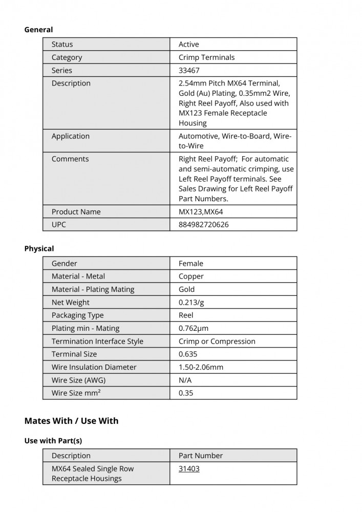 MOLEX 334670022 product document page 2