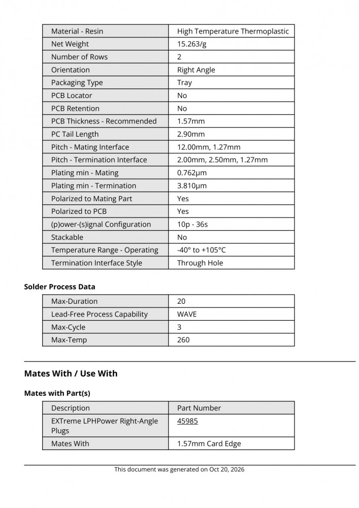 MOLEX 459841173 technical document image, page 3