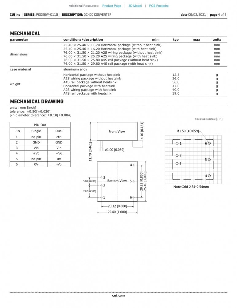 PQDE6W-Q110 datasheet page 4