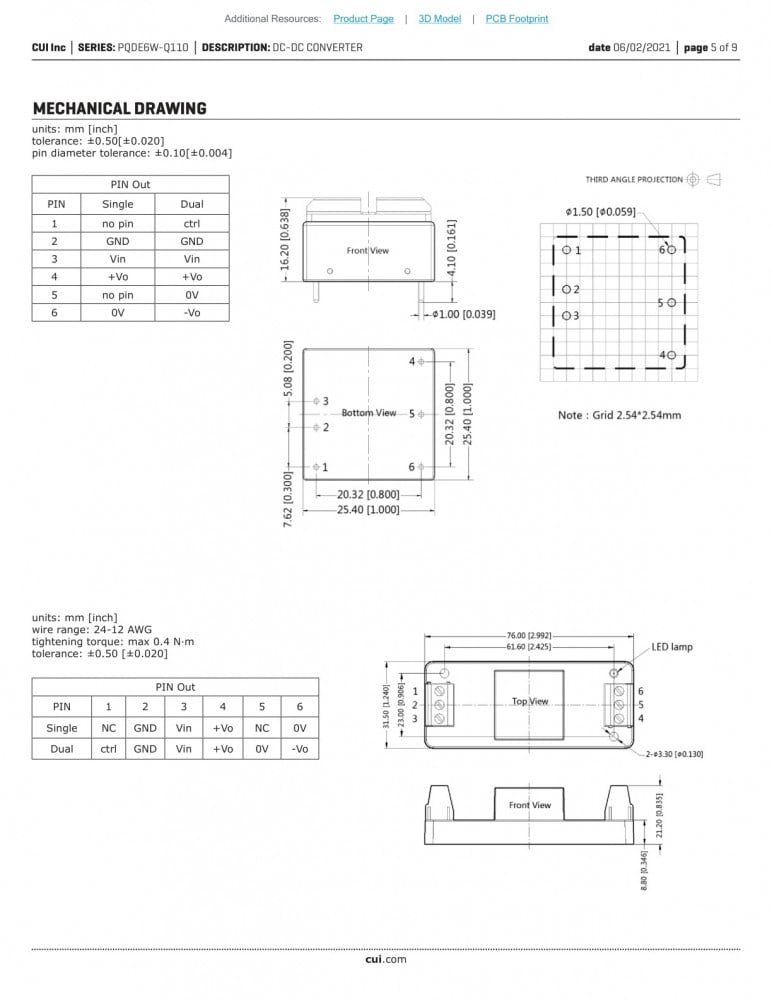 PQDE6W-Q110 datasheet page 5