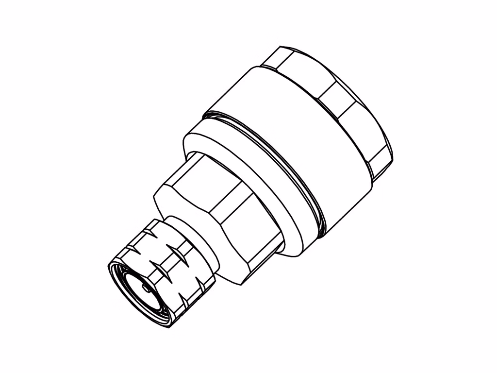 DIN 7/16 Plug, Right-Angle, Solder, for 1/2