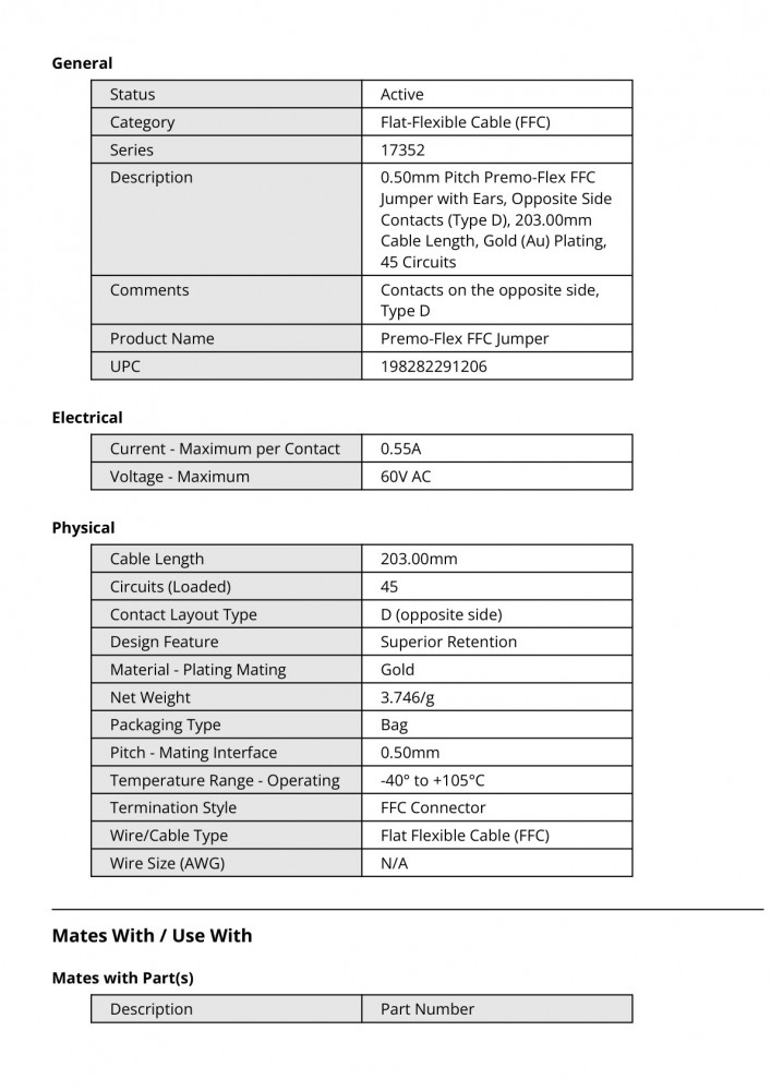 Product document image 2 for MOLEX 173522845