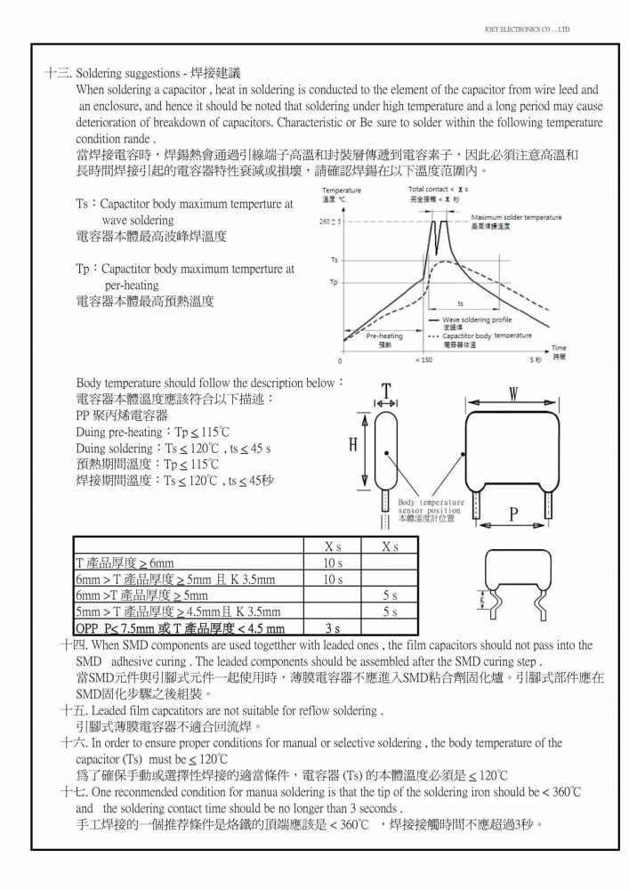 JOEY MPH specification page 10