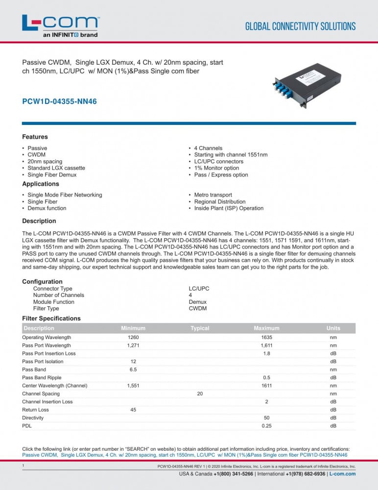 PCW1D-04355-NN46 product document page 1