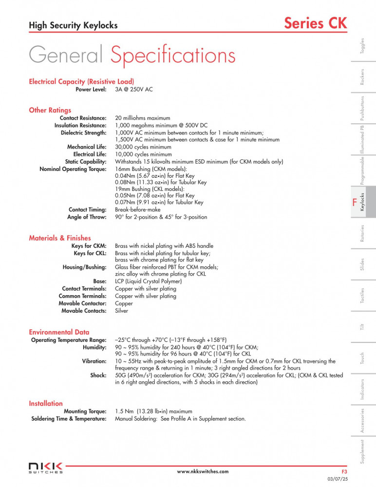 CKL series technical document page 1