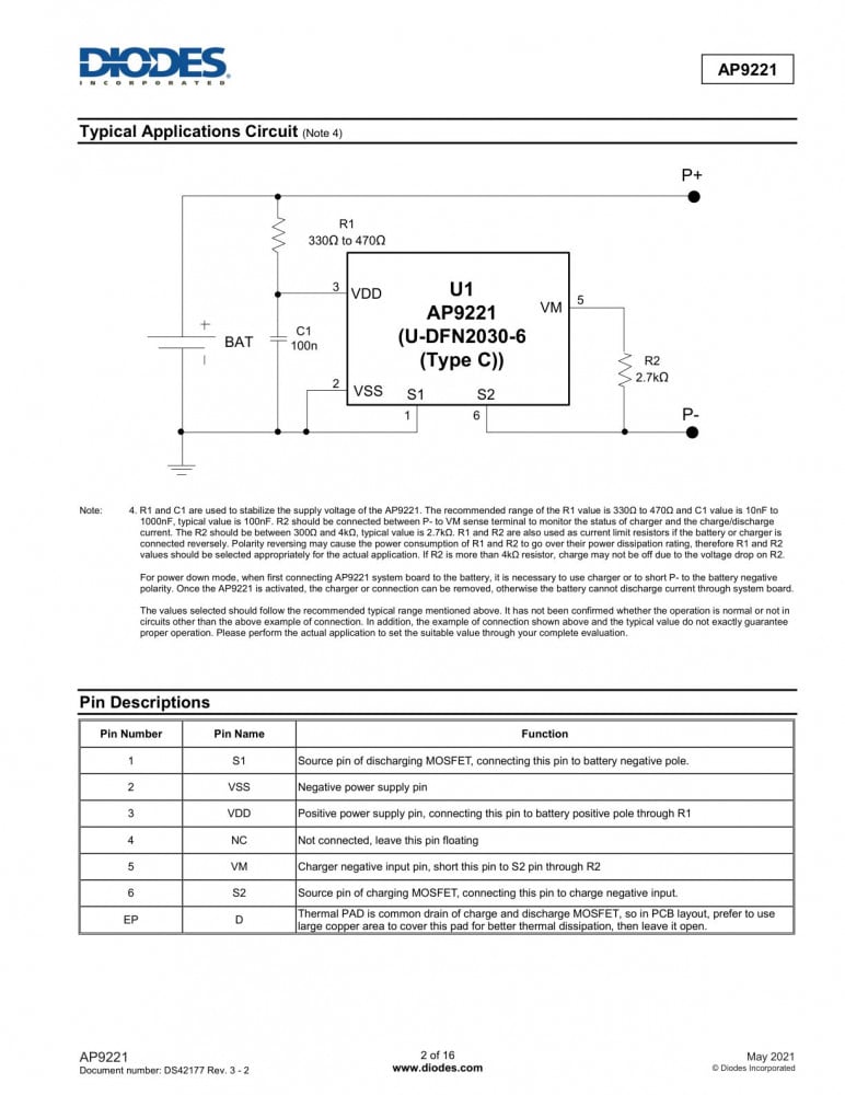 AP9221 datasheet page 2