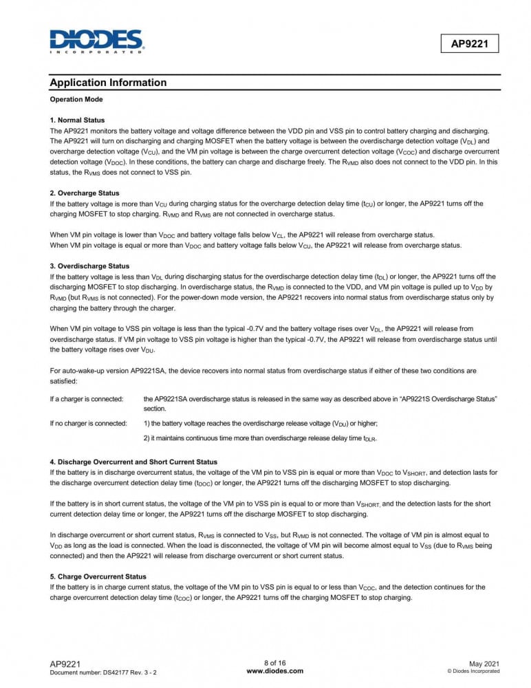 AP9221 datasheet page 8