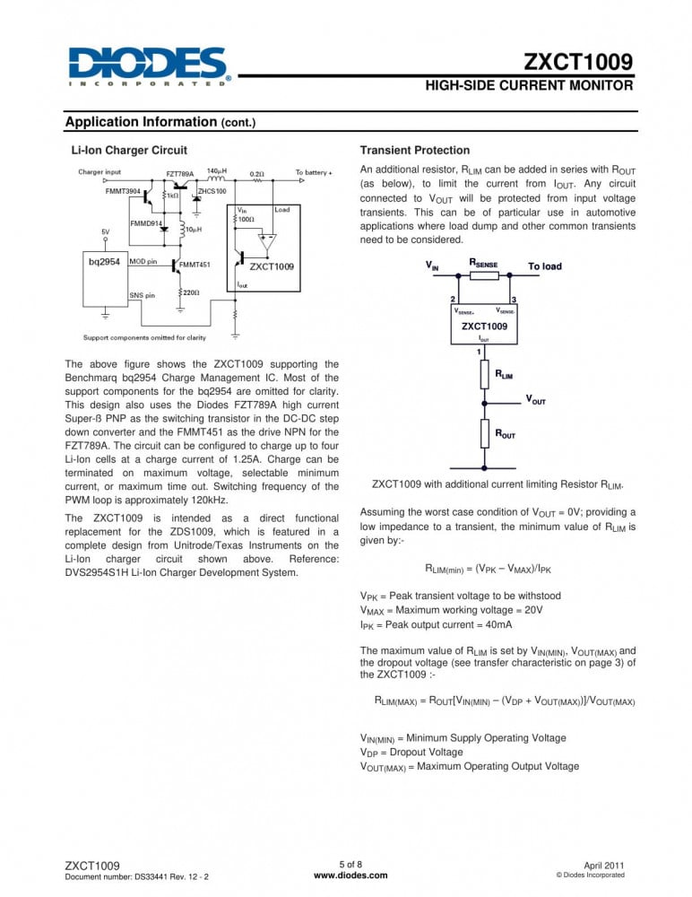 ZXCT1009FTA datasheet page 5