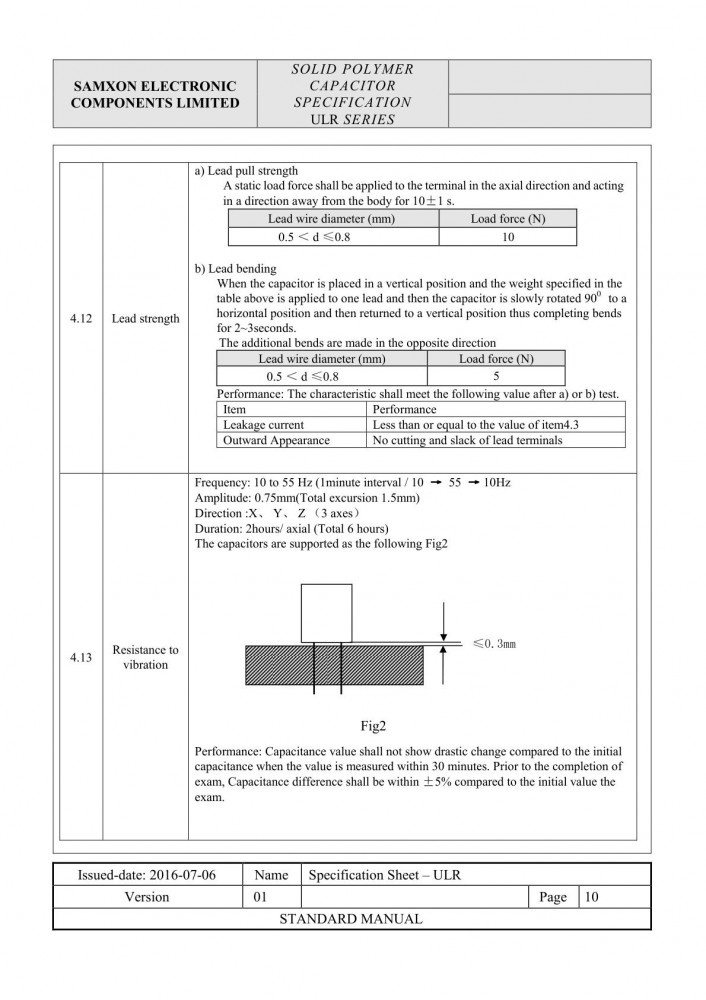 ULR series specification page 10
