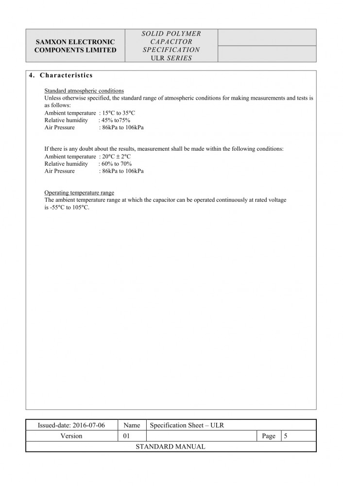 ULR series specification page 5