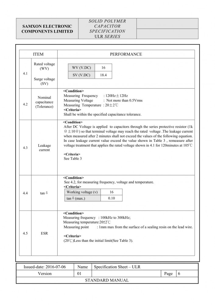 ULR series specification page 6