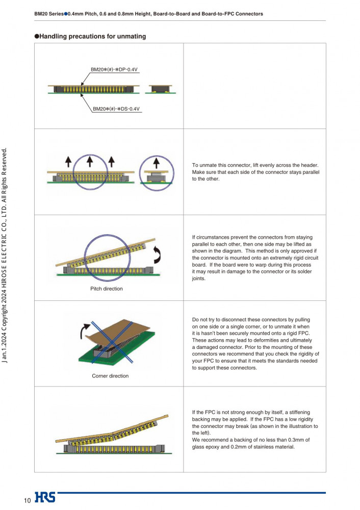 HRS BM20 series datasheet page 10