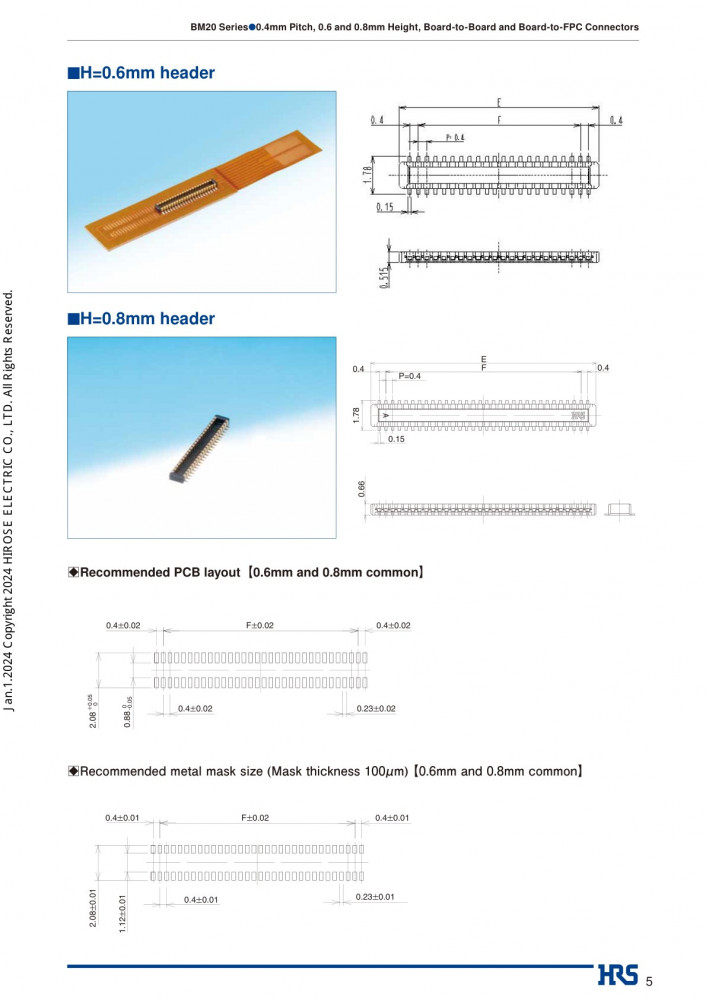 HRS BM20 series datasheet page 5