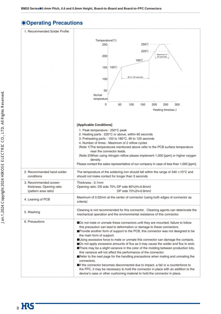 HRS BM20 series datasheet page 8