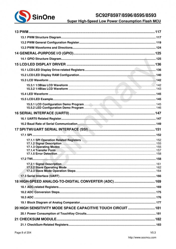 SC92F8596 document preview, page 8