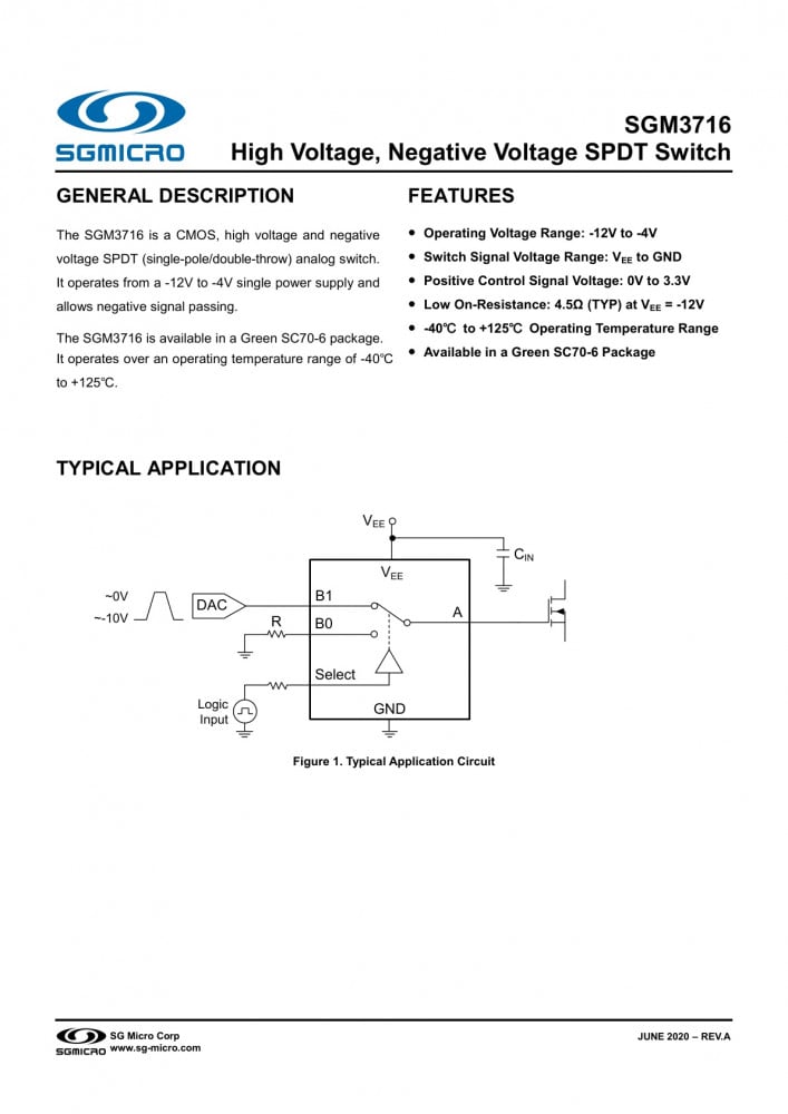 SGM3716 datasheet page 1