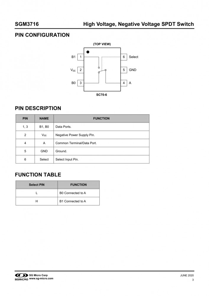 SGM3716 datasheet page 3