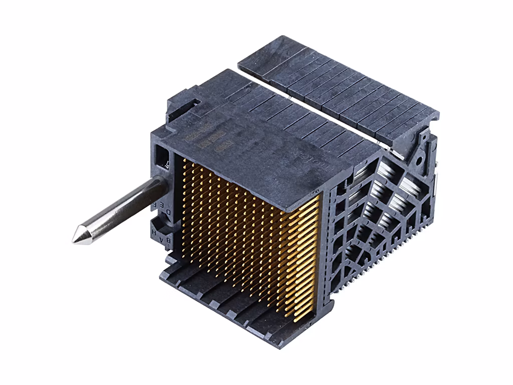 Impact 100 Ohm 6 Pair RAM Right-Angle Header, Left Guided, Right Endwall, 14 Columns, 252 Circuits, Pin Length 5.50mm, Plated Through Hole Dimension 0.46mm, Lead-Free