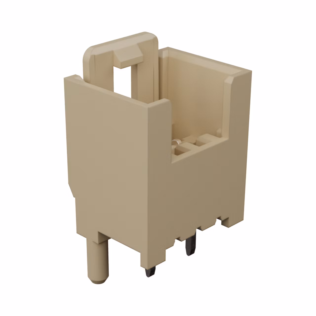 Appli-Mate RAST 2.5 Header, Vertical, 3 Circuits, Blocked Position Key D, Glow-Wire Capable, with Latch, Natural for sale