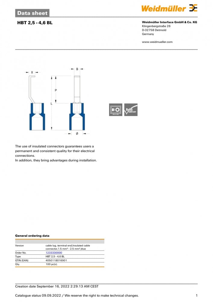 WEIDMULLER 1233330000 product document page 1