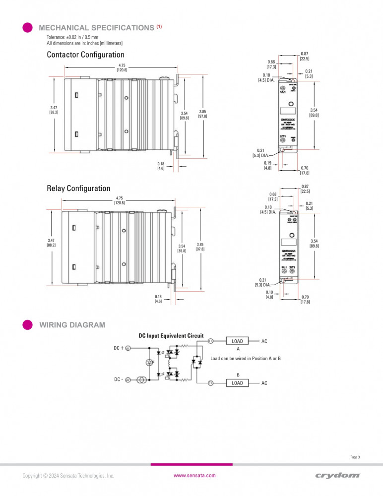 GNR series technical document page 3